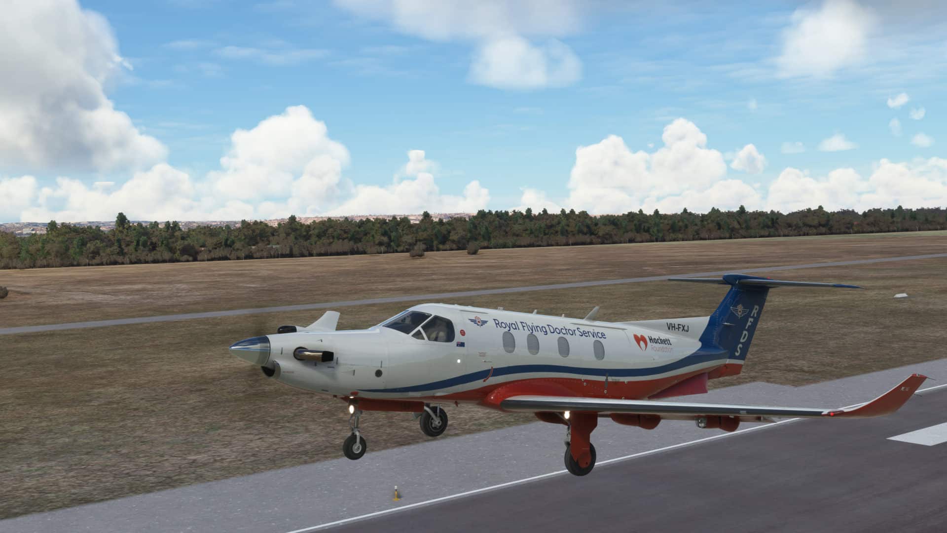 Carenado PC12 - RFDS Livery VH-FXJ Hackett | Impulse Simulations